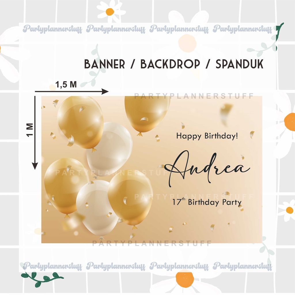 Jual Spanduk ulang tahun / banner / backdrop foto ulang tahun ...