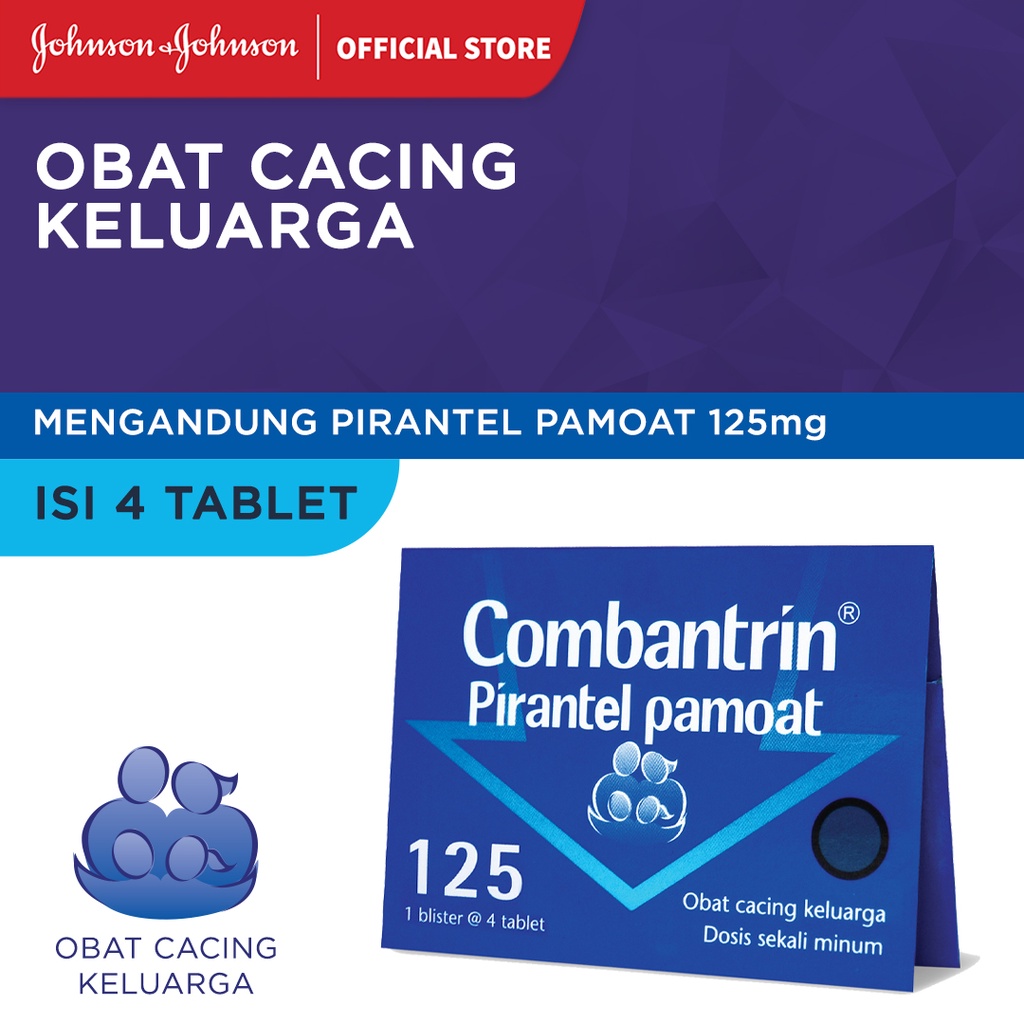Jual COMBANTRIN Obat Cacing Tablet 125mg – Isi 4 Tablet | Shopee Indonesia