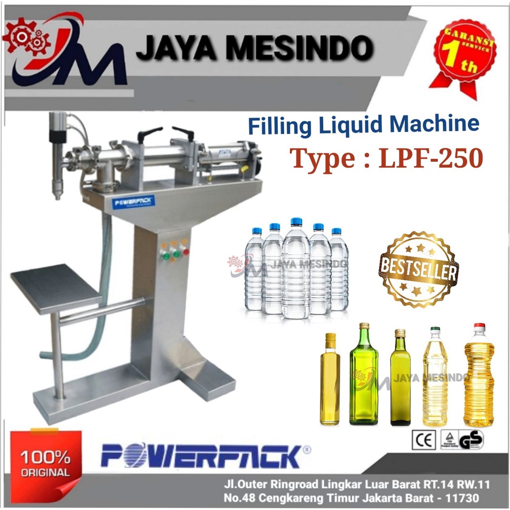 Jual Mesin Filling Pengisian Cairan Liquid LPF-250 POWERPACK | Shopee ...