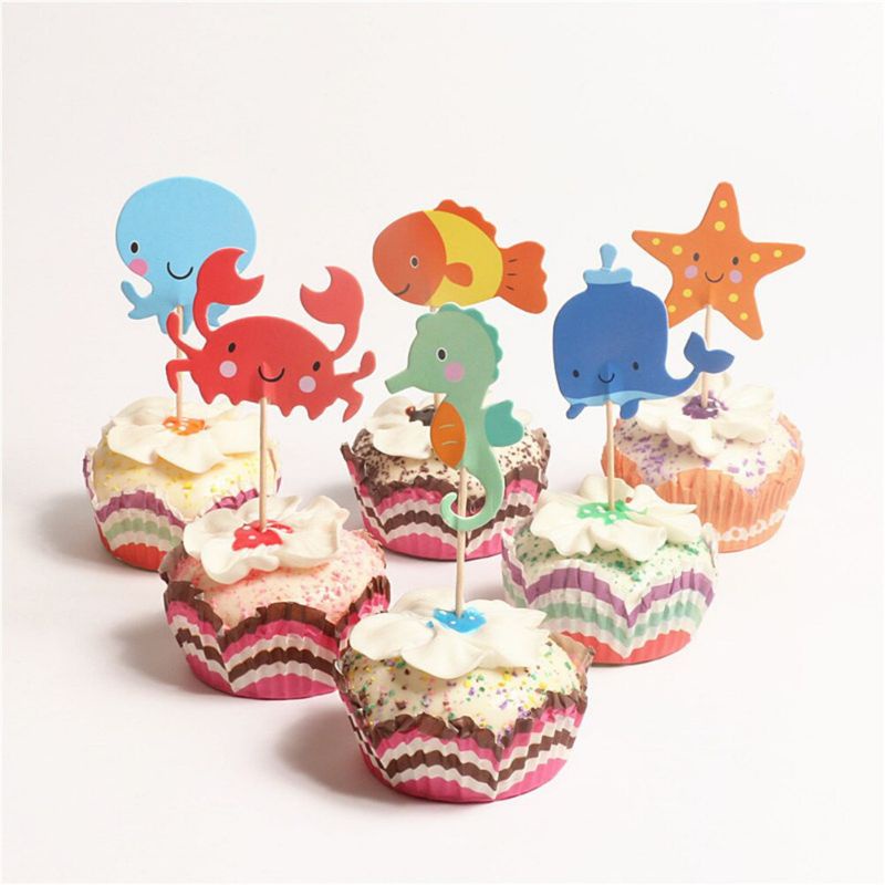 Jual CAKE TOPPER MINI OCEAN SEA ANIMAL 6 PCS HIASAN TUSUKAN KUE ...