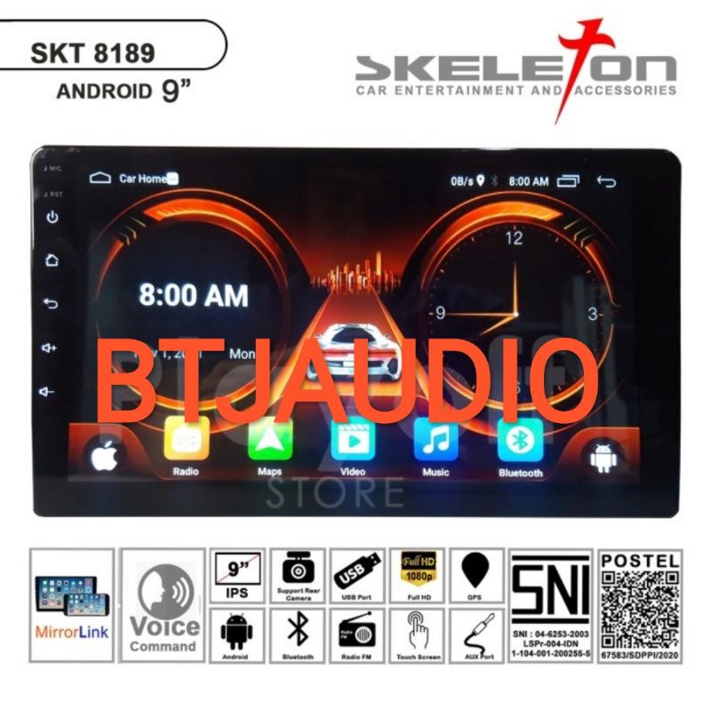 Jual HEAD UNIT TAPE MOBIL DOUBLE DIN SKELETON ANDROID OS 10 LAYAR 9 ...