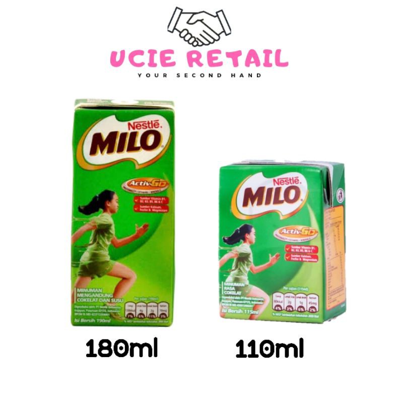 Jual Milo UHT 110ml dan 180ml (Harga Per Karton) | Shopee Indonesia