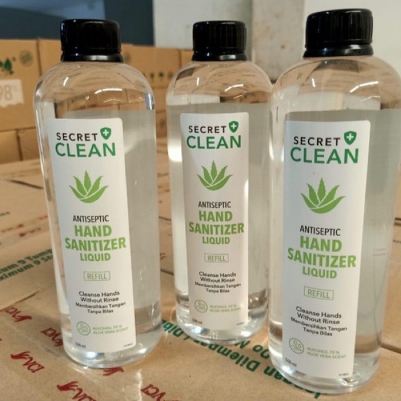 Jual secret clean hand sanitizer refill 500 ml | Shopee Indonesia