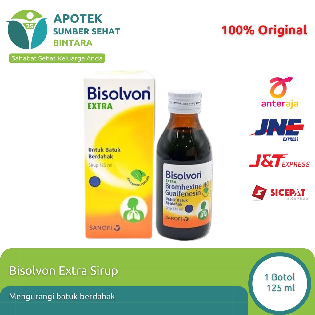Jual Bisolvon Extra Obat Batuk Berdahak/Pengencer Dahak 60 ml | Shopee ...