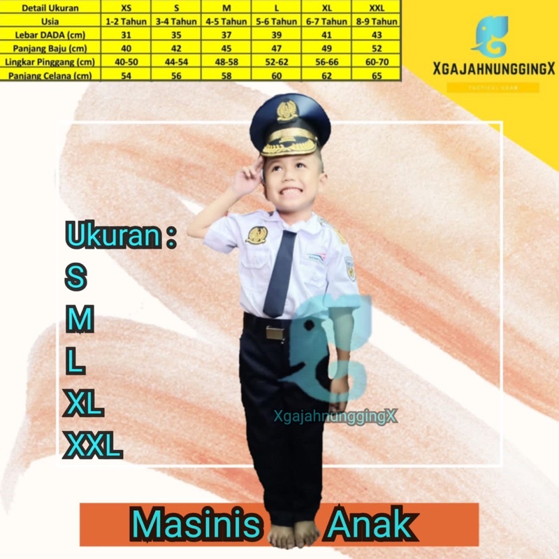 Jual Kostum profesi masinis Anak Pengemudi Kereta Api Anak Paud TK SD ...