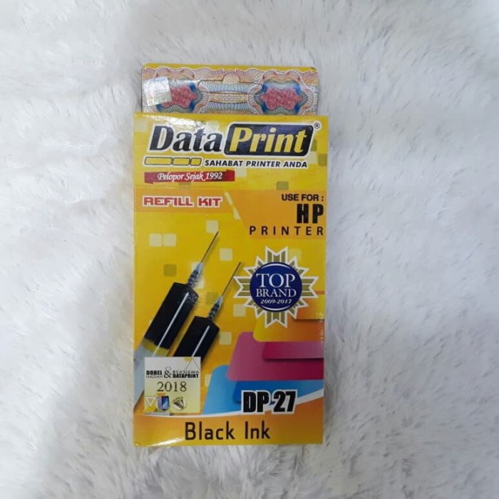 Jual K4u Tinta Refill Data Print Suntik Hp Dp27 Hitam Dan Dp28 Warna ...