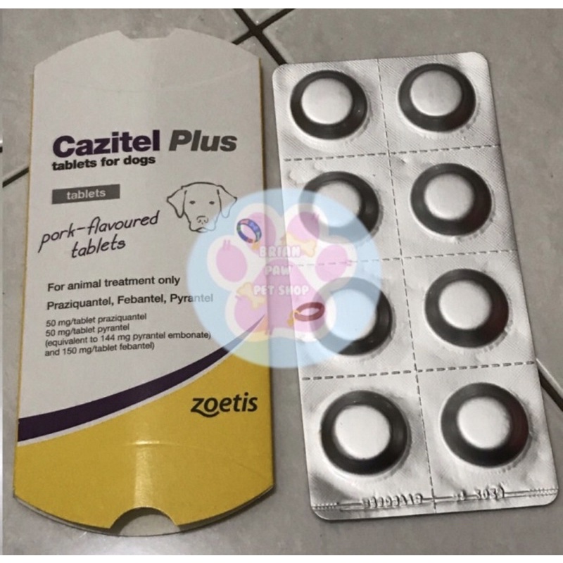 Jual Cazitel Plus for Dog / Obat Cacing Anjing 1 Tablet / Obat Cacing ...