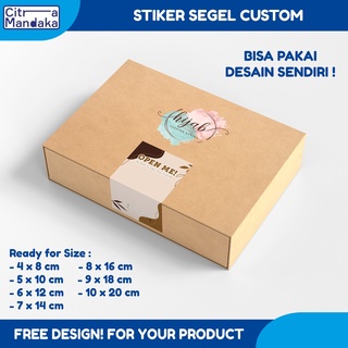 Jual Cetak Stiker Segel Box Packaging Hampers Custom | Label Box ...