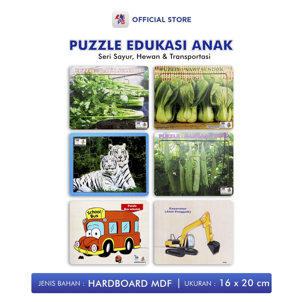 Promo Puzzle Edukasi Anak / Puzzle Kayu / Puzzle Anak : Mcan Putih ...