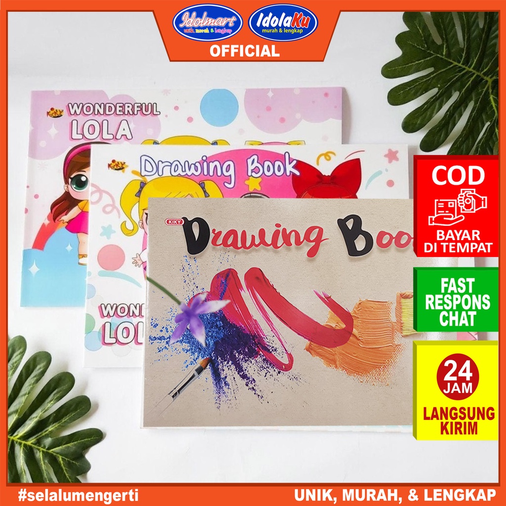 Jual IDOLMART Buku Gambar Kiky Tanggung Motif Lucu & Keren / pcs | Shopee Indonesia