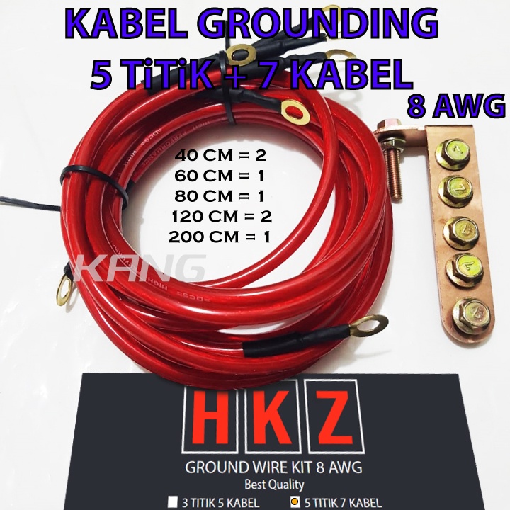 Jual Kabel Grounding Mobil Kabel 8AWG Kabel Ground Wire Kit HKZ - 5 ...