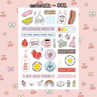 Jual Sticker Aesthetic estetik stiker aestetik stiker custom | Shopee ...