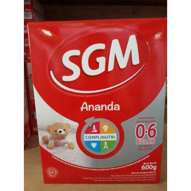 Jual SGM ANANDA 0- 6 Bulan 600 GRAM | Shopee Indonesia