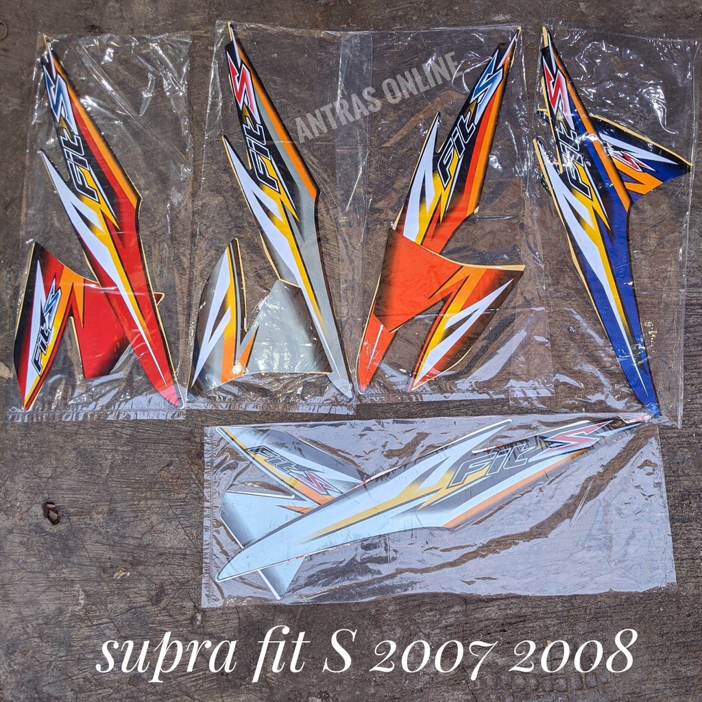 Jual striping supra fit S tahun 2007 2008 - stiker lis motor standar ...