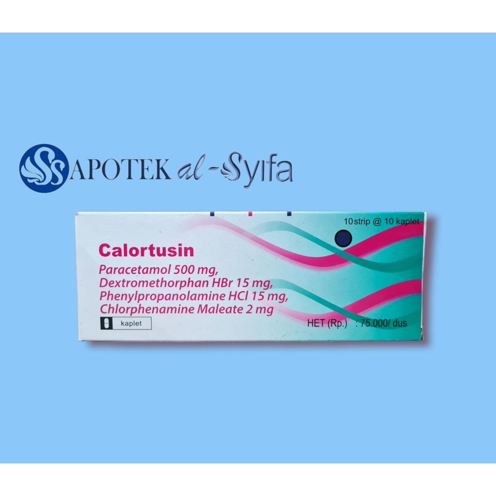 Jual Calortusin Obat Flu dan Batuk ( 1 box isi 100 kaplet) | Shopee ...
