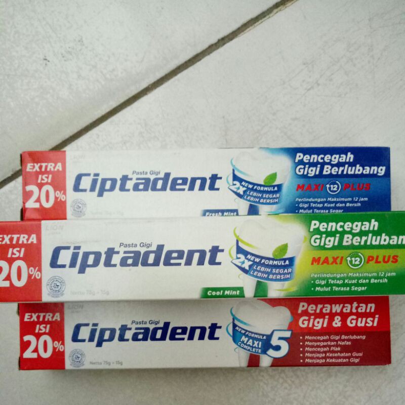 Jual ciptadent pasta gigi 75gr+15gr | Shopee Indonesia