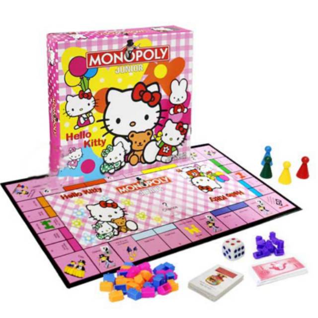 Jual MONOPOLY JUNIOR HELLO KITTY / perempuan girl mainan anak monopoli ...