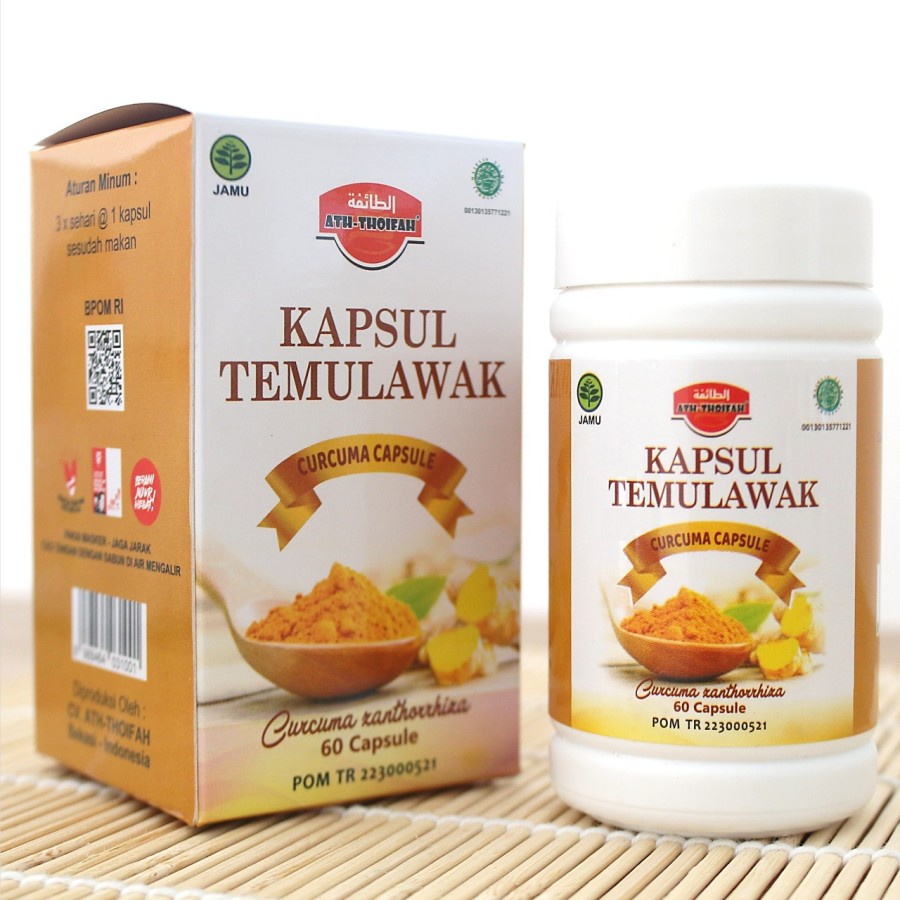 Jual Kapsul Temulawak Curcuma Capsule Ath Thoifah Asli BPOM 60 Kapsul ...
