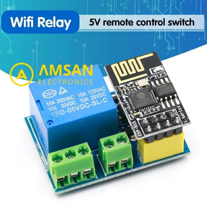 Jual ESP8266 5V WiFi relay module smart home remote control switch ESP-01S | Shopee Indonesia