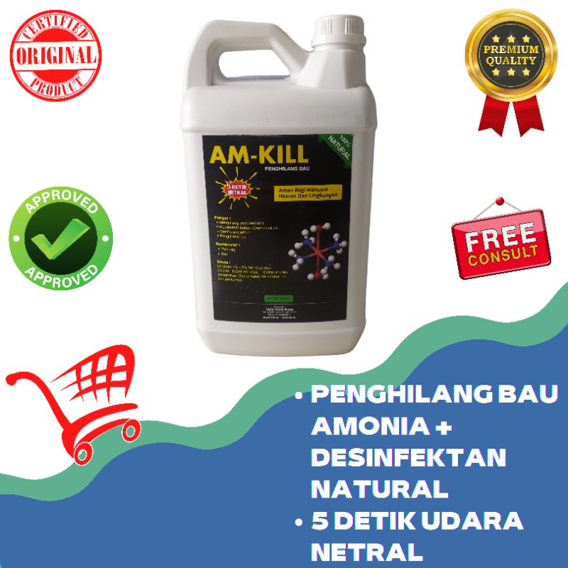 Jual AMKILL 1 liter - PENGHILANG BAU AMONIA AYAM BROILER AYAM PETELUR LAYER KOTORAN TERNAK AYAM ...