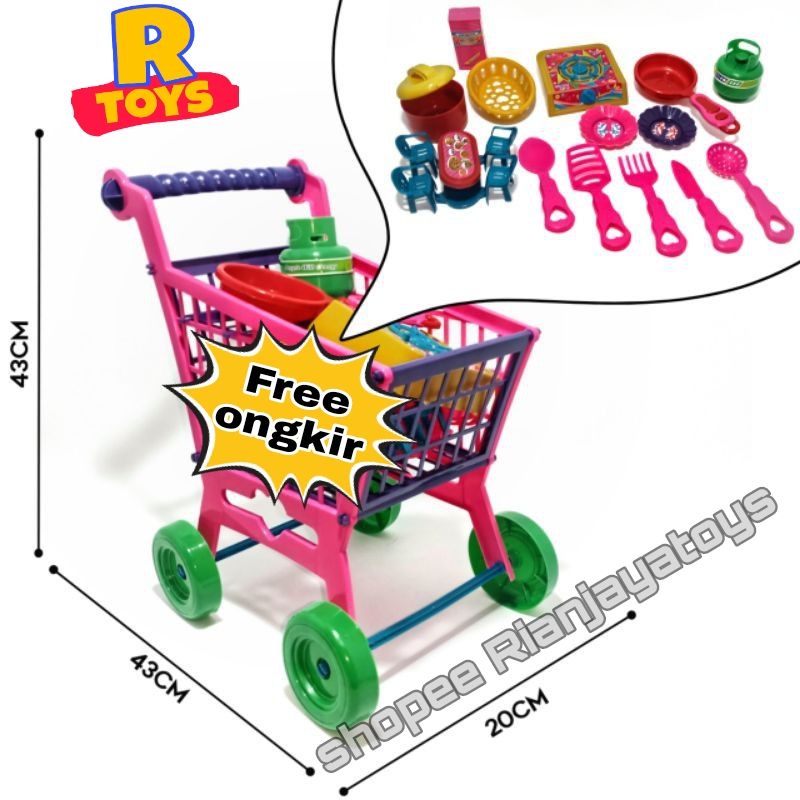 Jual Mainan Trolley Masakan Mainan keranjang Masak - Masakan Troley dan ...