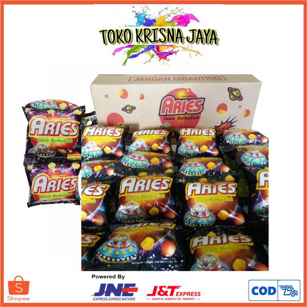 Jual 1 DUS ARIES SNACK BERHADIAH KEMASAN 4 RENCENG ISI 40 PCS | Shopee ...