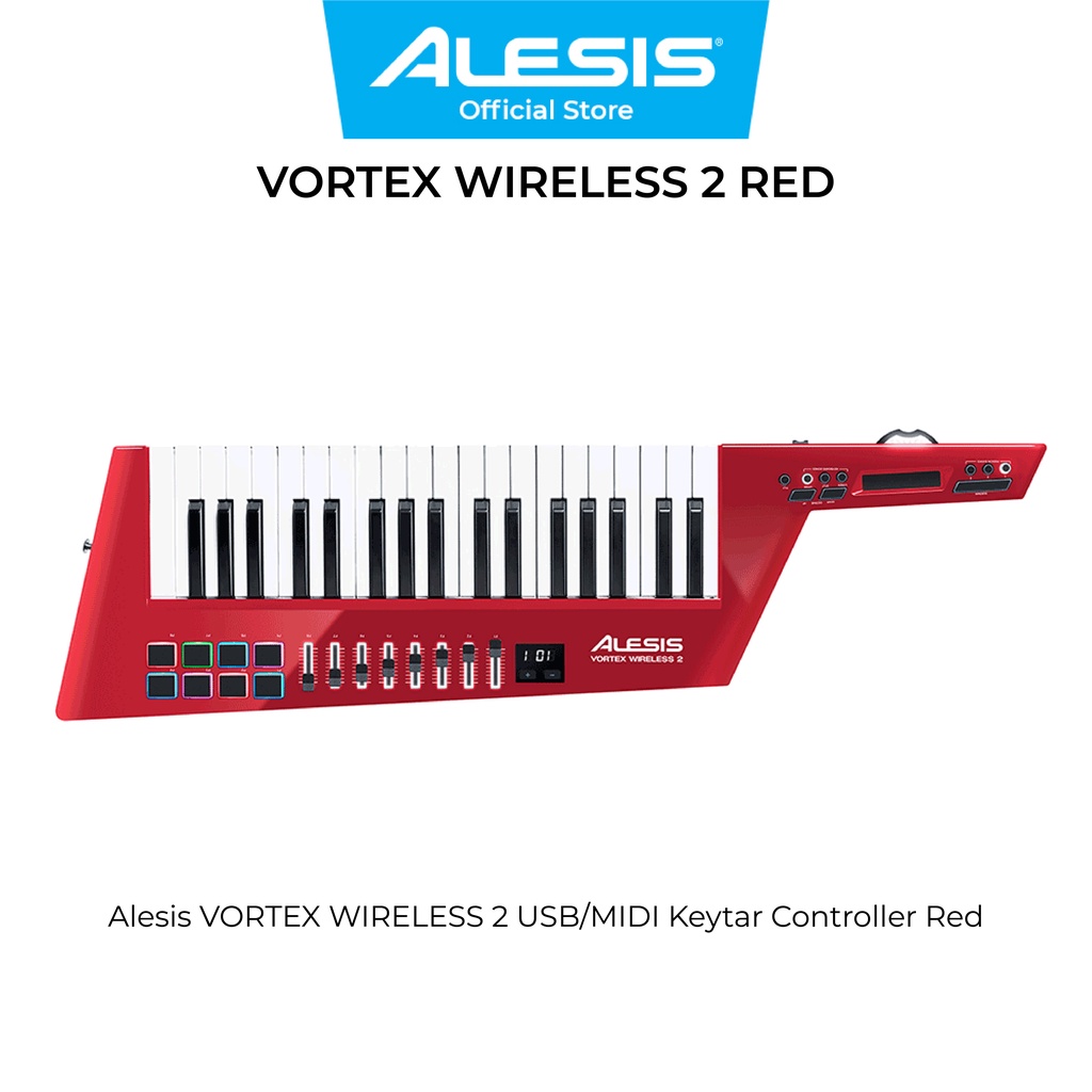 Jual Alesis VORTEX WIRELESS 2 USB/MIDI Keytar Controller Red | Shopee ...