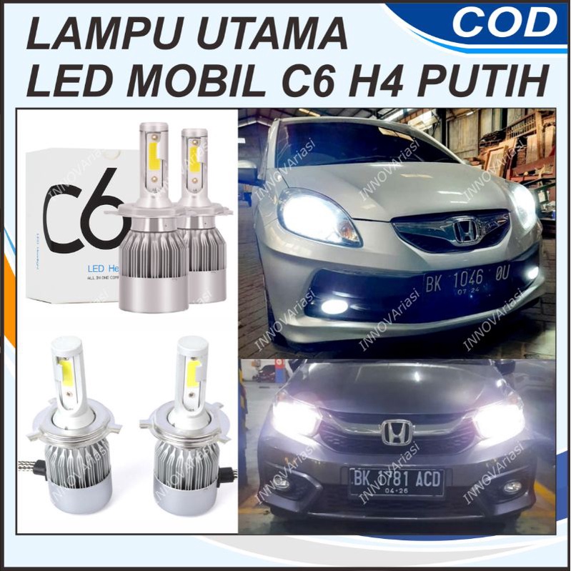 Jual LAMPU MOBIL C6 H4 C6H4 COB 2 SINAR PUTIH HEMAT DAYA: AVANZA XENIA KIJANG INNOVA AGYA LIVINA ...