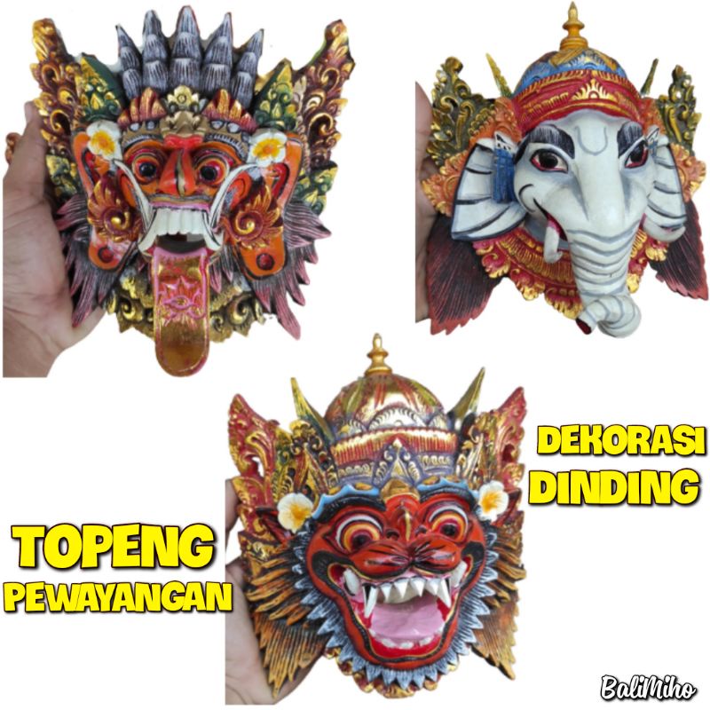 Jual Dekorasi Dinding Topeng Pewayangan Hindu Topeng Ganesha Topeng ...