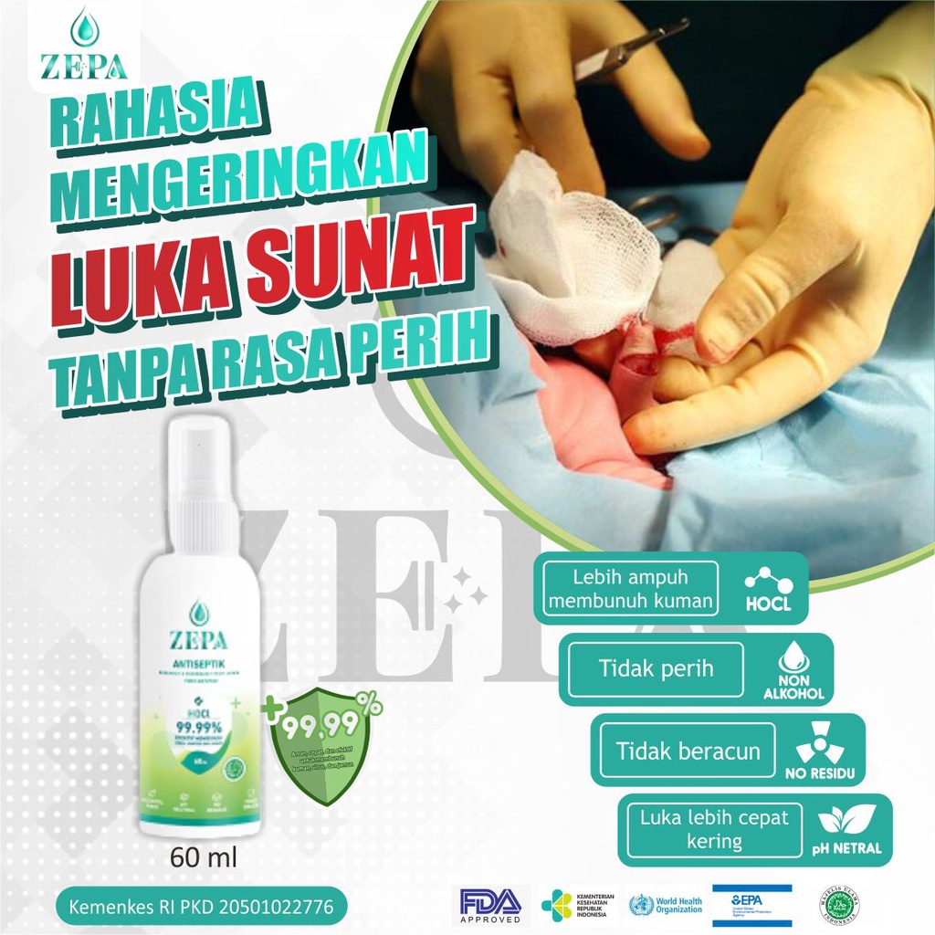 Jual ZEPA Antiseptic Mempercepat Penyembuhan Luka Pasca Di Khitan Tanpa ...