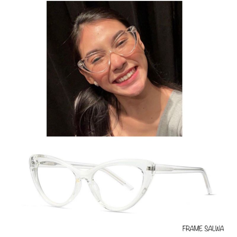 Jual kacamata cat eye clear kacamata salwa paket gratis lensa ...