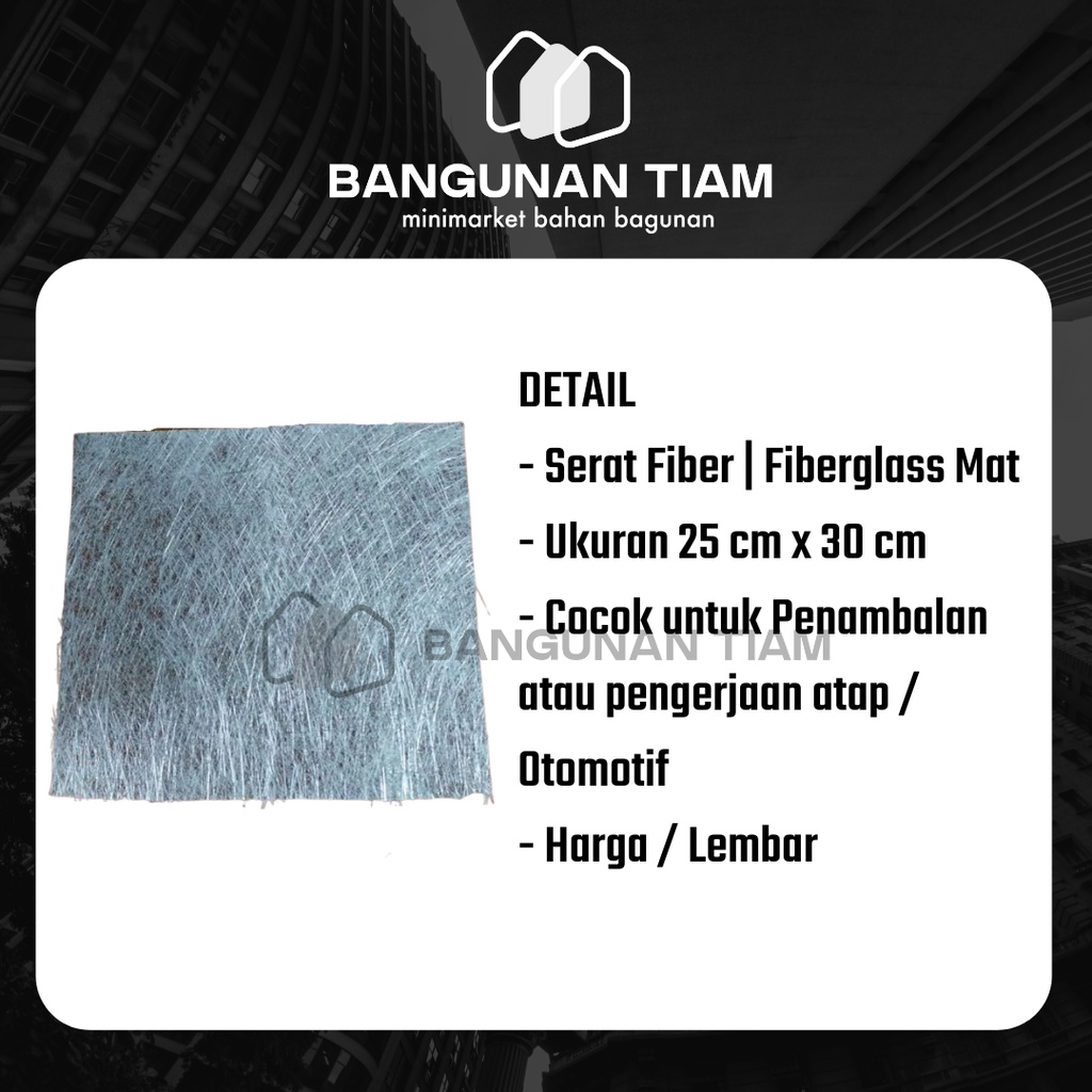 Jual SERAT FIBER 25 Cm X 30 Cm ~ FIBER GLASS MAT KAIN KASA SERABUT ...