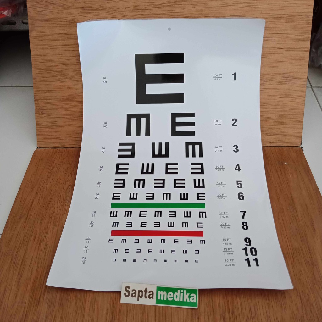 Jual Snellen E Chart Tes Minus Mata Indonesia|Shopee Indonesia