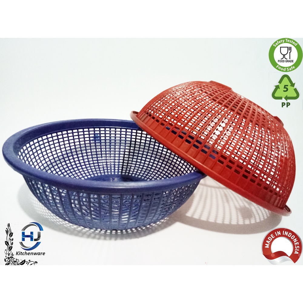 Jual Baskom Jaring Pasar 24 CM / Plastik / Polos / Cuci / Buah / Sayur ...
