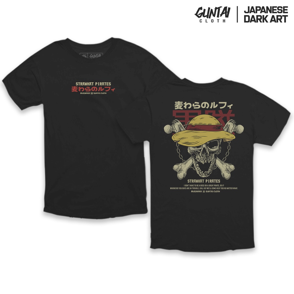 Jual Kaos Distro Anime One Piece Original Jepang Guntai Cloth STRAWHAT ...