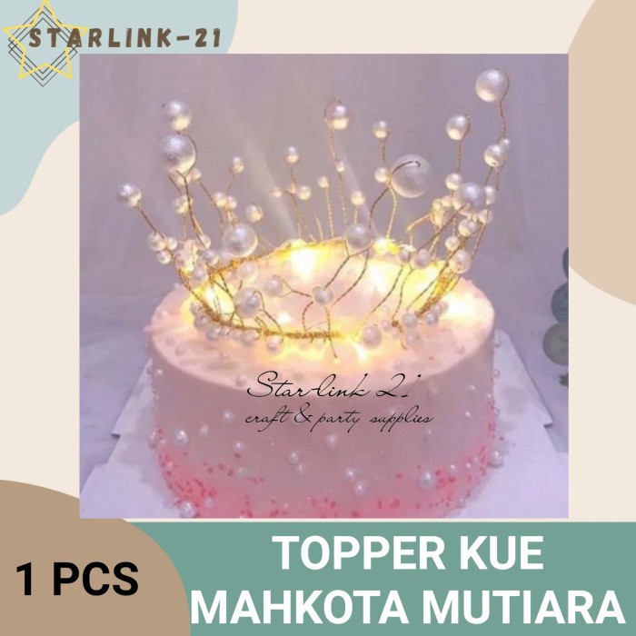 Jual TOPPER MAHKOTA MUTIARA | Topper Kue Pearl Crown | Cake Decoration ...