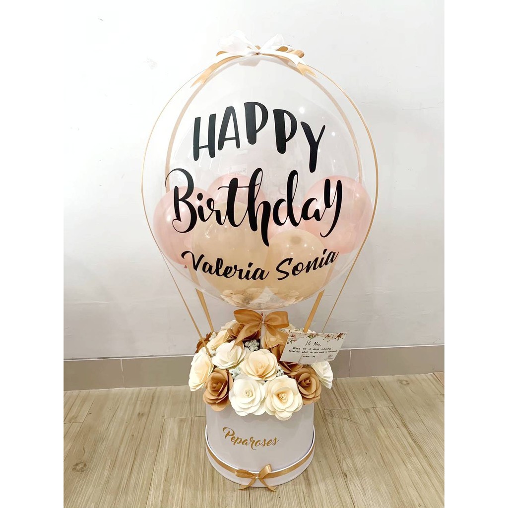 Jual Large Balloon Paper Flower Bloombox - Peparoses (Bunga Kertas Box ...