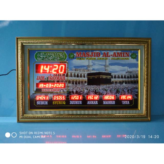 Jual Jam sholat jam masjid digital + jeda iqomah | Shopee Indonesia