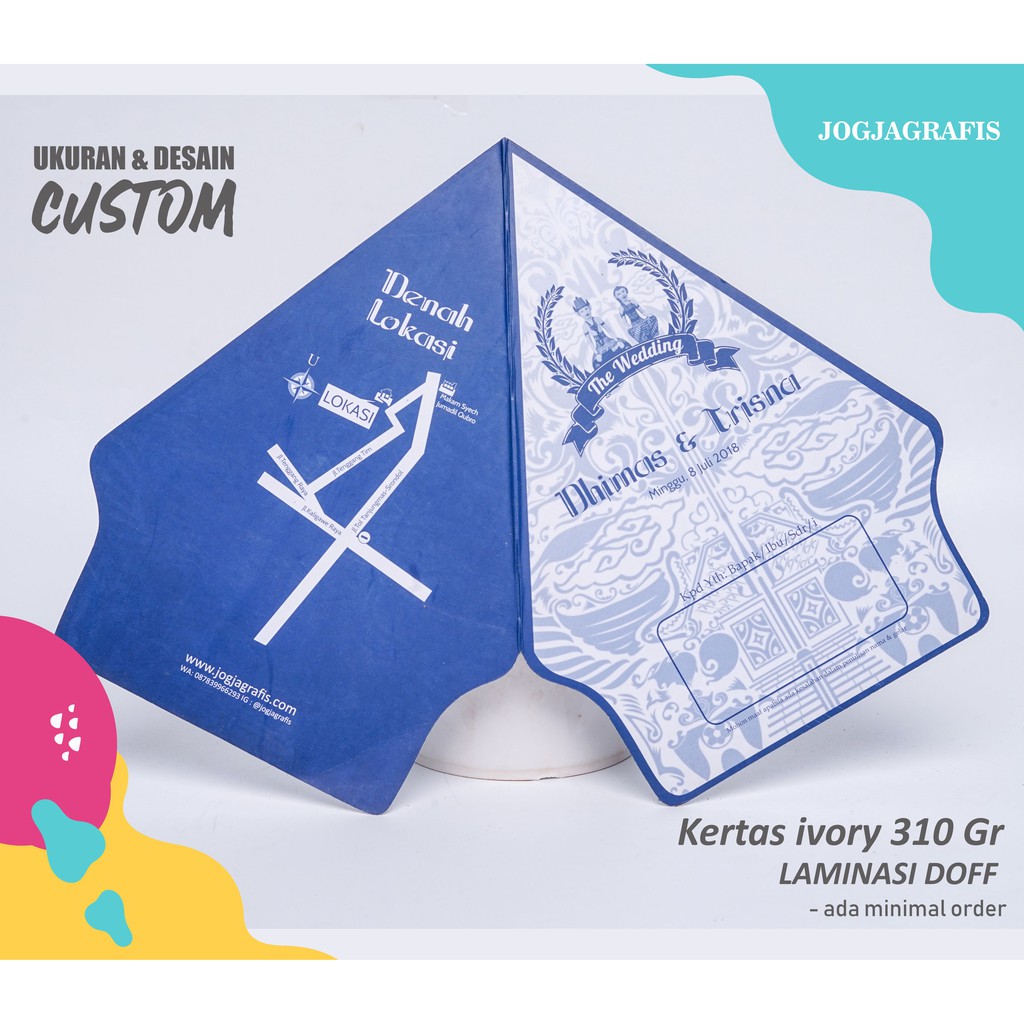 Jual UNDANGAN PERNIKAHAN UNIK LIPAT WAYANG free desain custom Indonesia ...