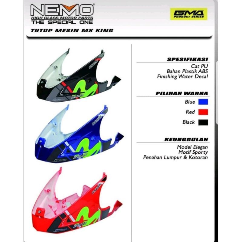 Jual Undercowl Mx King NEMO Plastik ABS Sambungan Body Cover angine ...