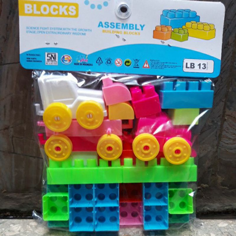 Jual LB 13 MAINAN Anak Edukasi Lego Block / Balok Susun Warna Warni ...