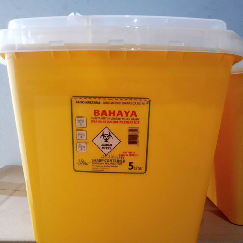 Jual sahrp container STERA tempat sampah limbah jarum medis/jarum ...