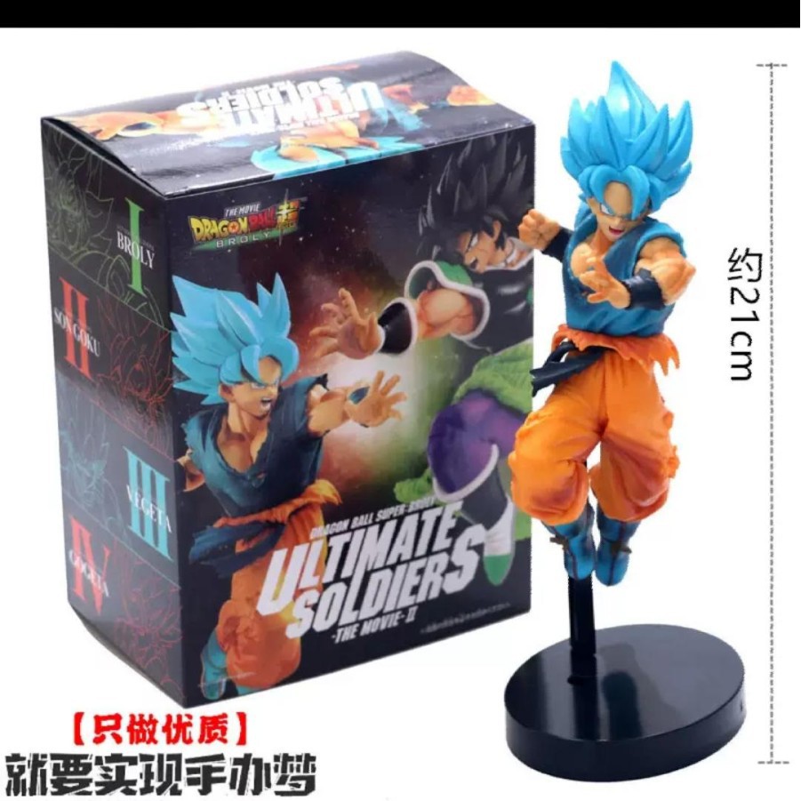 Jual Action Figure Anime Dragon Ball Z Dark Broly Blue Hair Figure ...