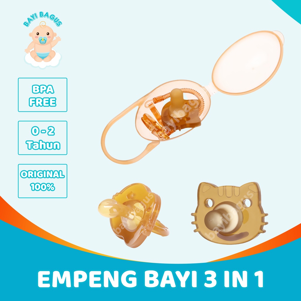 Jual Empeng Bayi Dot Bayi 3 In 1 Baby Pacifier Silikon Lembut Free Box ...