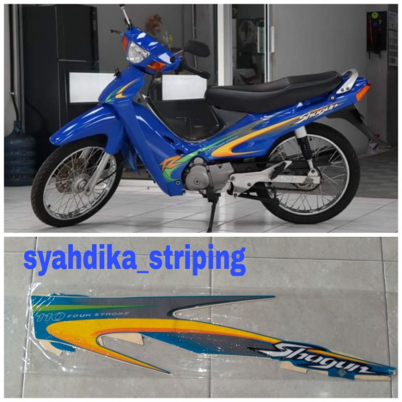 Jual STIKER STRIPING LIS BODY SUZUKI SHOGUN 110 R 2000 2001 BIRU ...