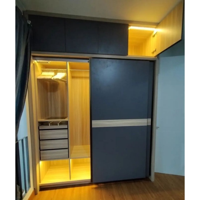 Jual lemari pakaian mewah hpl luar dalam multiplek 18mm ukuran 200 x ...