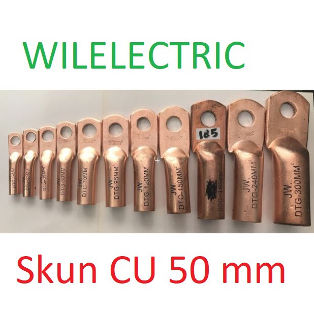 Jual Kabel skun tembaga Cu 50 mm / 50mm M10 long scun high quality cable lug DTG Indonesia ...