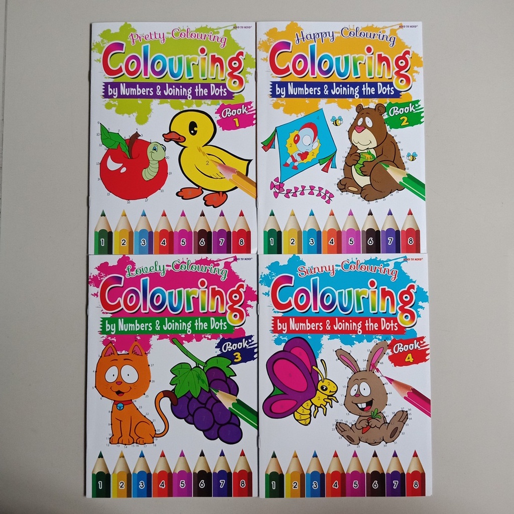 Jual BUKU COLOURING BY NUMBERS & JOINING THE DOTS 1 - 4 (PILIHAN PER ...