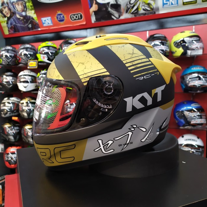 Helm Full Face KYT RC7 / RC 7 Seri 17 Black Doft Gold Original | Shopee ...