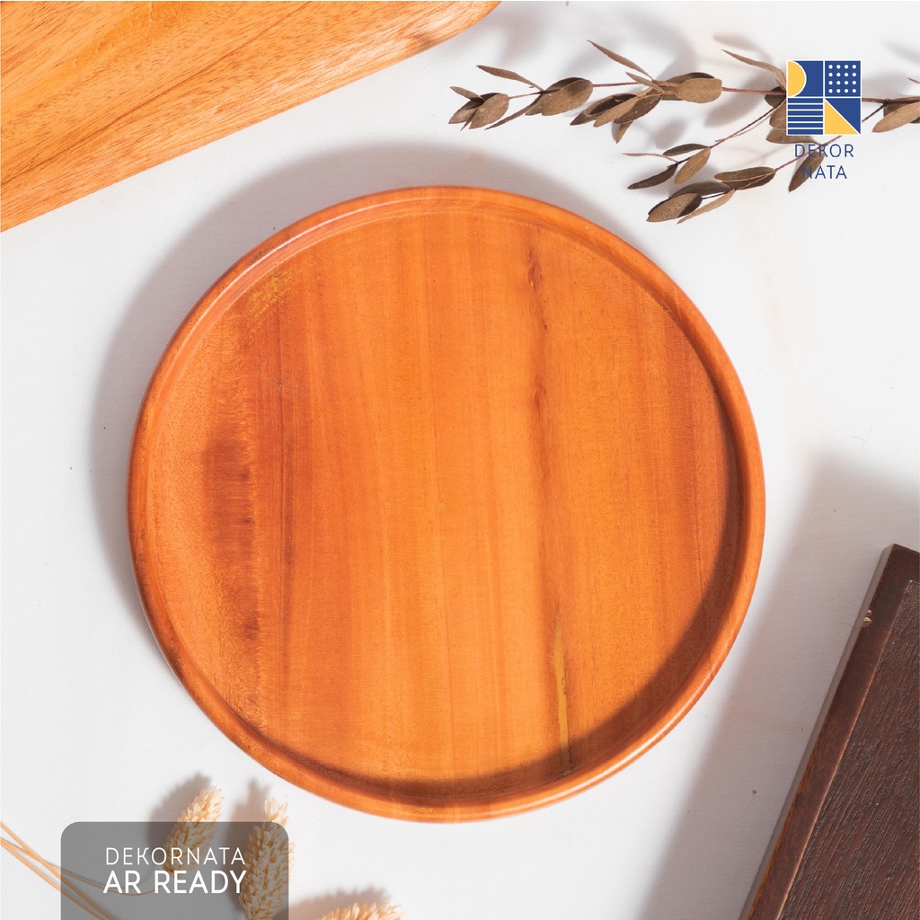 Jual Dekornata Round Tray / Nampan Kayu Bulat / Wooden Tray | Shopee ...